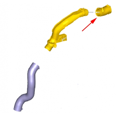 Przewód elastyczny intercoolera Ford Connect Mk2 1.5 TDCi 2584513